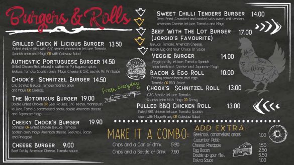 Chooks and Chips - Enjoy Variety of Chicken, Salad and Burger.